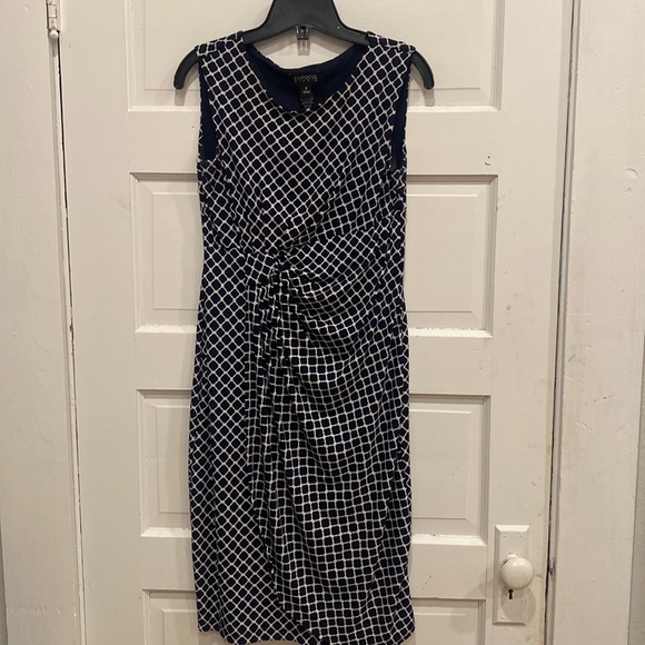 Enfocus Studio | Dresses | Enfocus Studio Size 8 Navy Blue And White ...